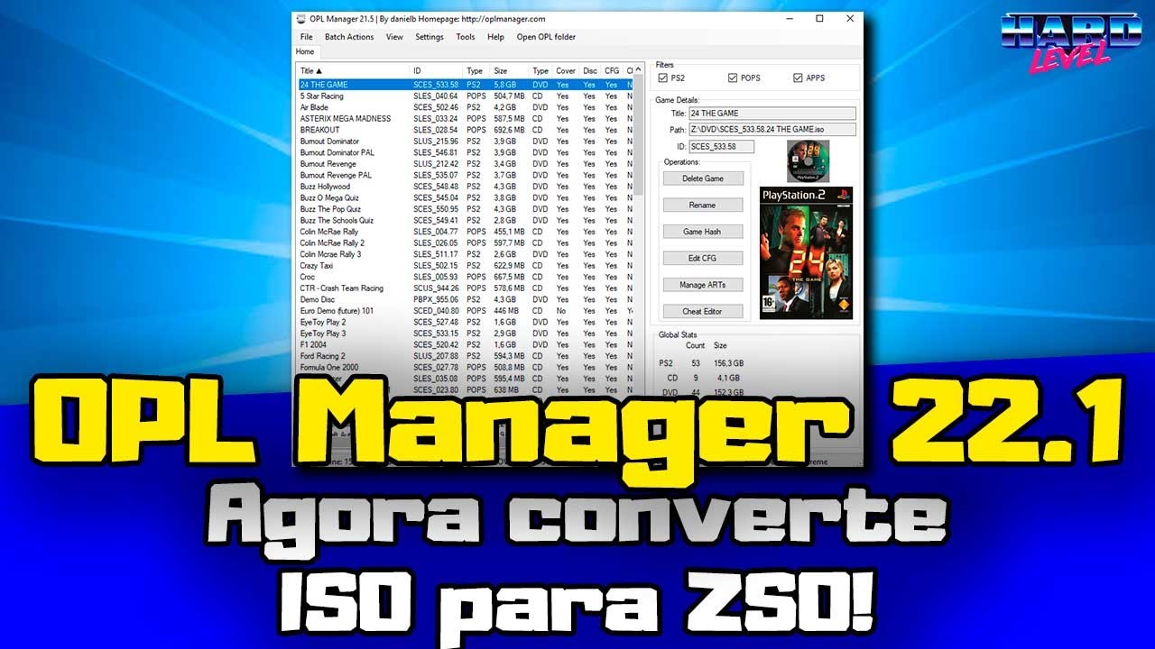 OPL Manager v22.1! Nova versão! A forma MAIS FÁCIL de converter ISO ...