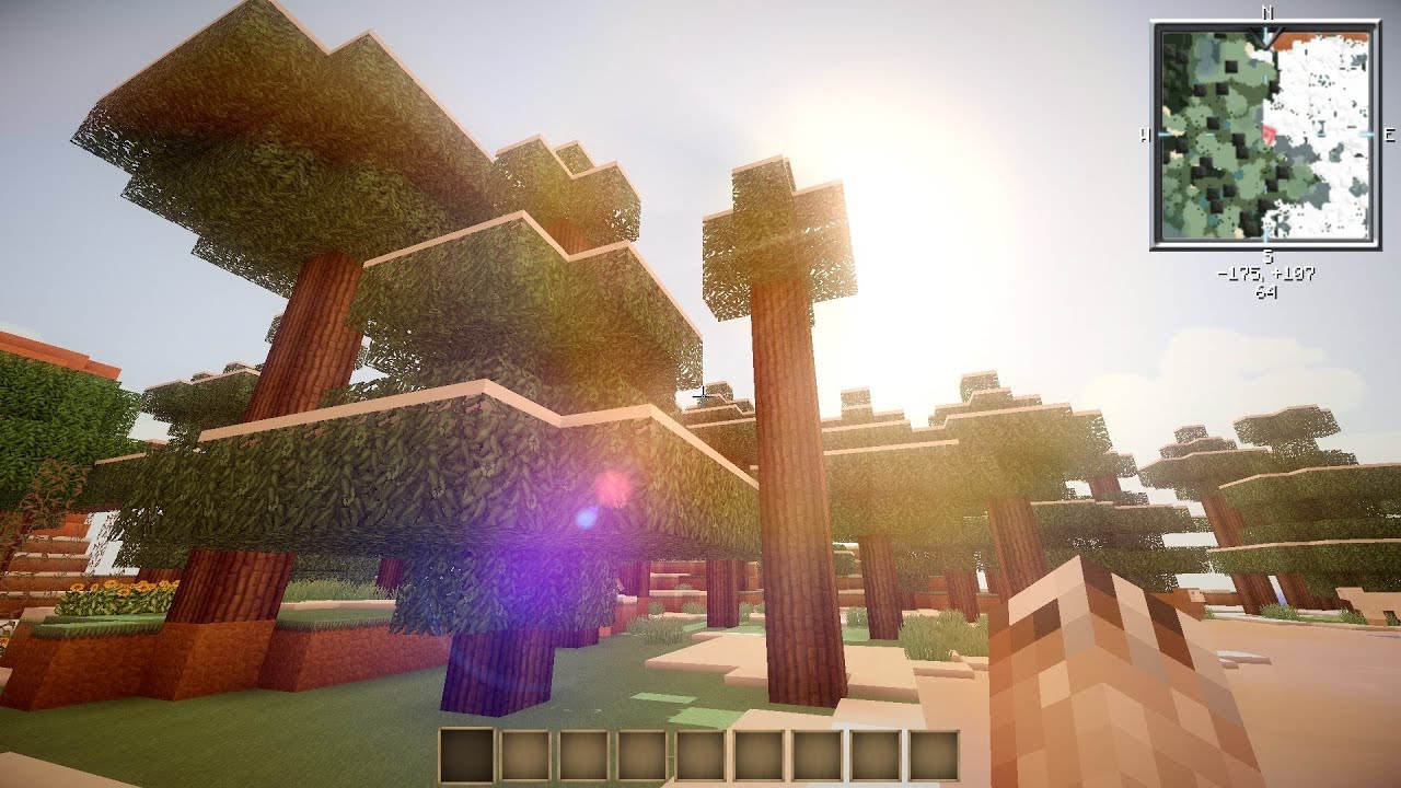 Beautiful Shaders in FTB (Shadows, Reflections, Waving Plants) - YouTube