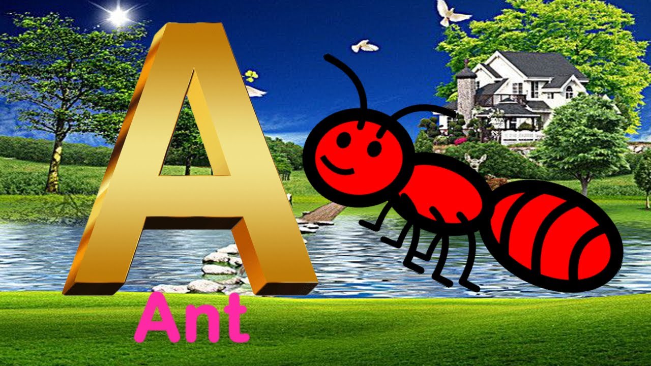 Alphabets For kids | ABCD For Children | A For Ant | B For Butterfly ...