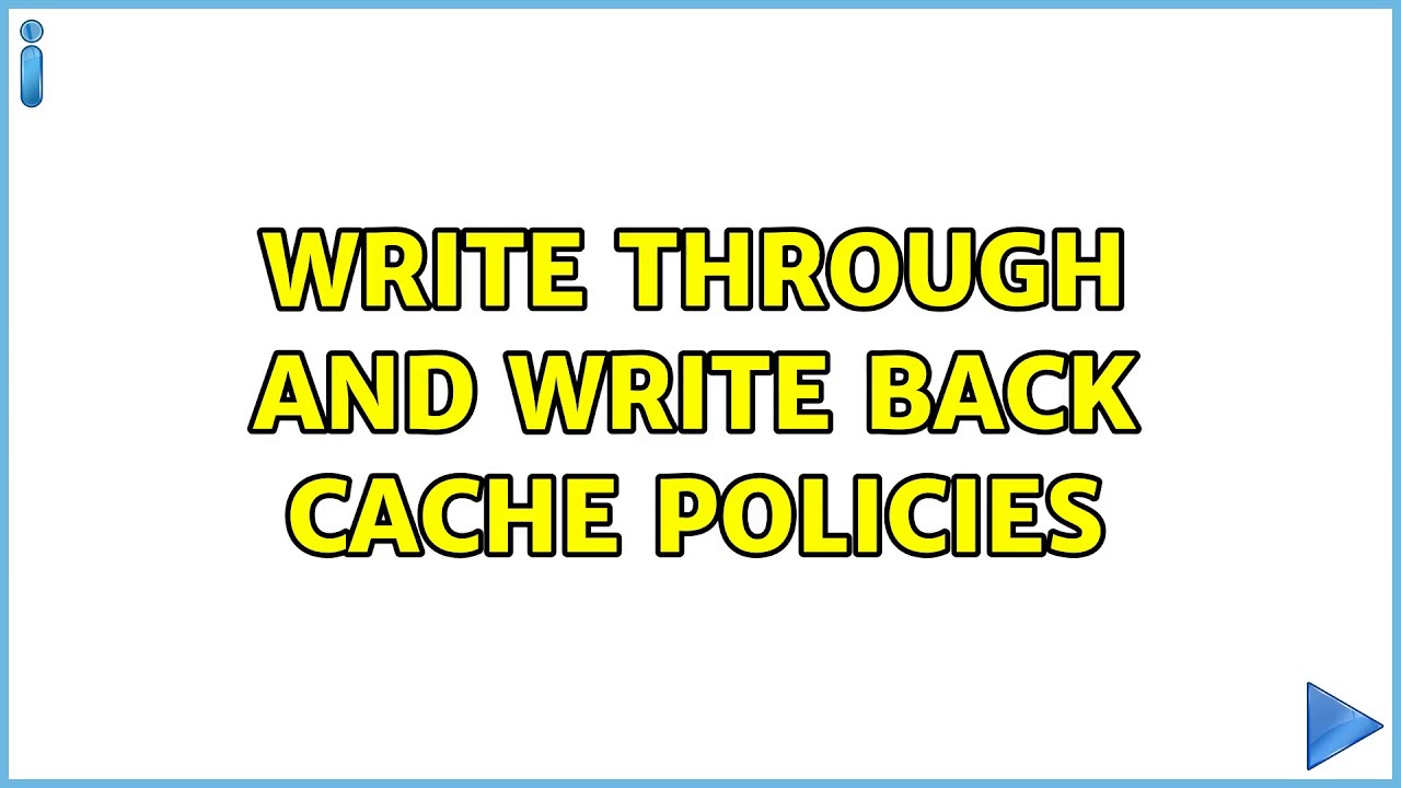 Write through and write back cache policies - YouTube