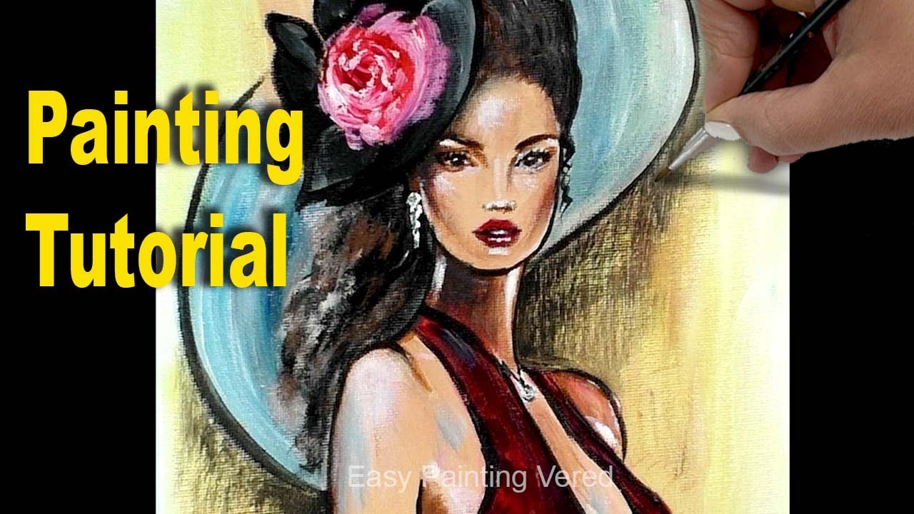 How to Paint a Beautiful Lady | Acrylic Painting | Figurative Realistic ...