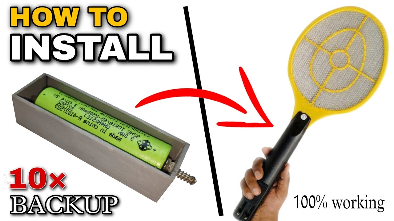 How To Install Lithium Battery | Mosquito Racket Install lithium ...