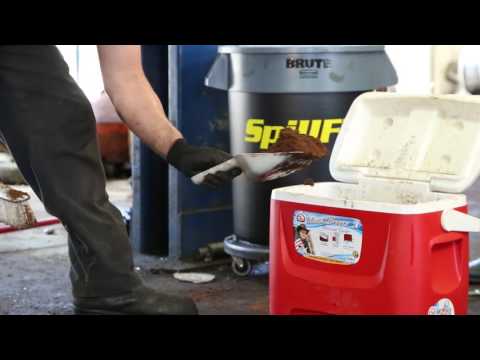 How to Clean Up an oil spill from concrete floor