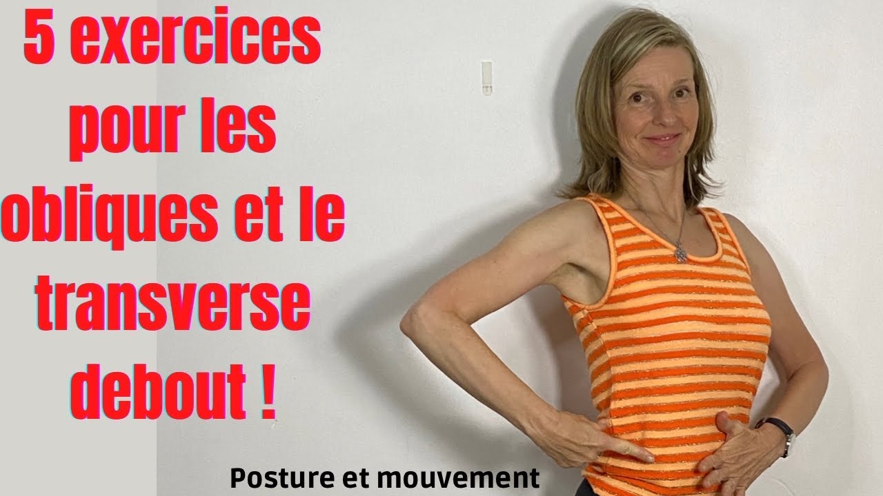 5 exercices pour les abdominaux debout - YouTube
