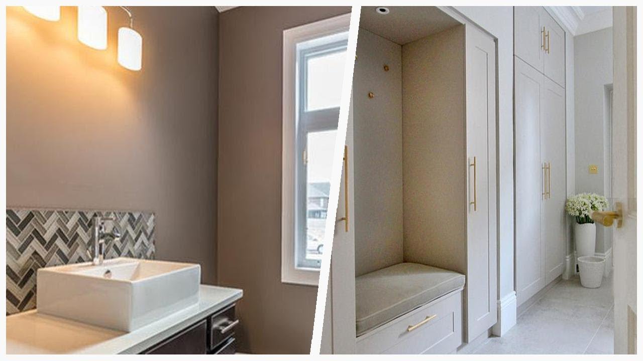 75 Large Powder Room With Shaker Cabinets Design Ideas You'll Love ...