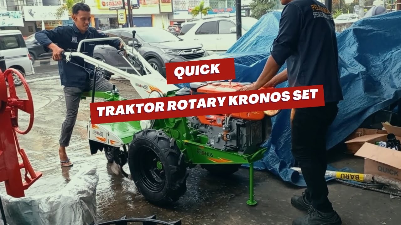 Pakai Quick Traktor Rotary Kronos Bajak Sawah Bisa Sambil Duduk ...