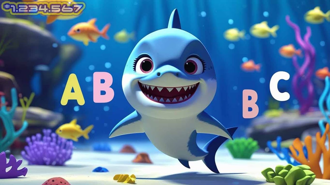 Baby Shark Learns Alphabet ABC | ABCD Song | Nursery Rhymes | Phonics ...