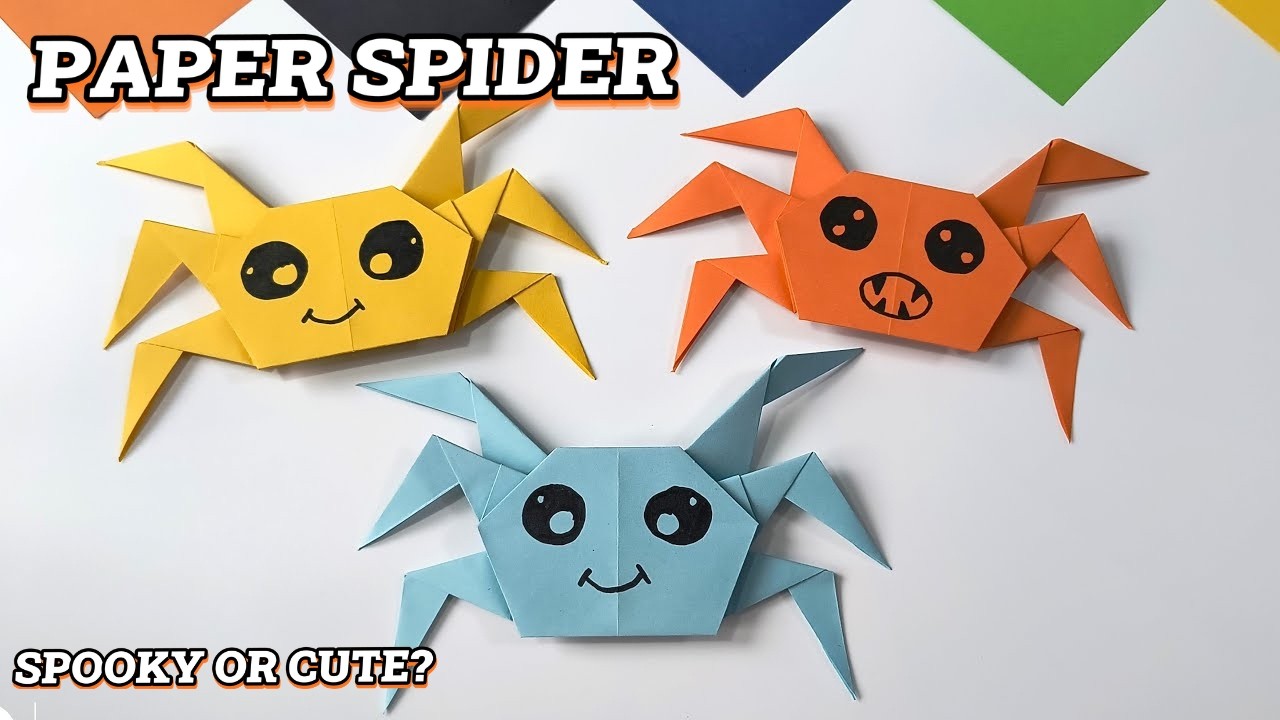 Paper Spider, Easy Origami, Paper things, Paper craft, Paper craft ...