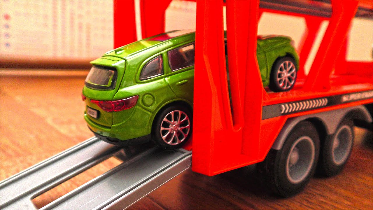 Video About Cars Being Transported by Truck and Placed in the Box - YouTube