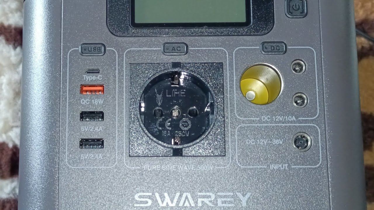 Unboxing и ревю на портативна електростанция power station Swarey S500 ...