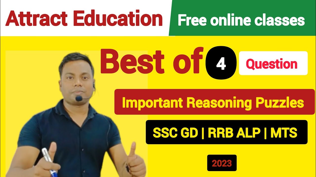Important Reasoning Puzzles | RRB ALP & SSC GD by Attract education ...