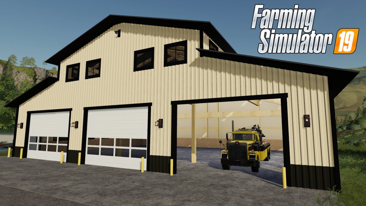 FS19 - BIG GARAGE for 3 CARS or TRUCKS - Farming Simulator 2019 ...