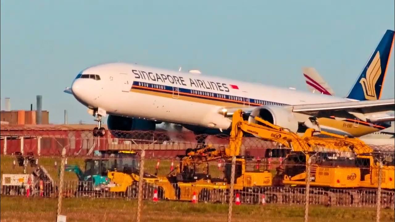 SMOOTHHH!!! Landing by Singapore Airline Boeing 777 | Melbourne Airport | Plane Spotting - YouTube