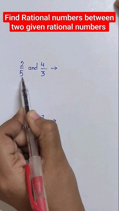 Find Rational numbers between two given rational numbers | Rational numbers - YouTube