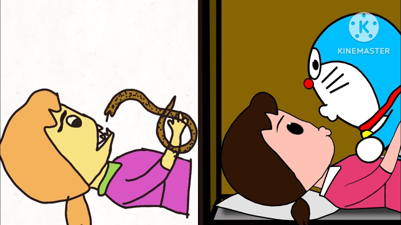 Doraemon, Shizuka and Nobita funny drawing meme | eshu drawing meme ...