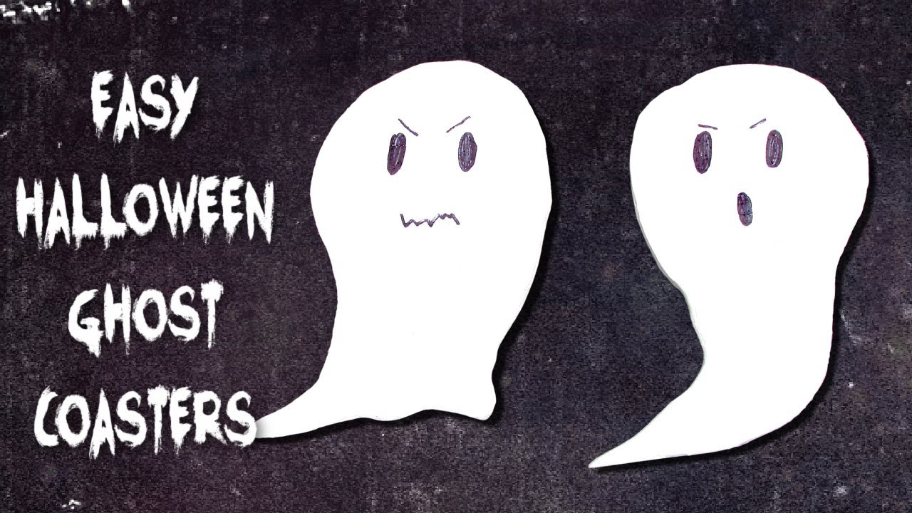 Easy Ghost Craft Halloween Coasters DIY | Another Coaster Friday ...