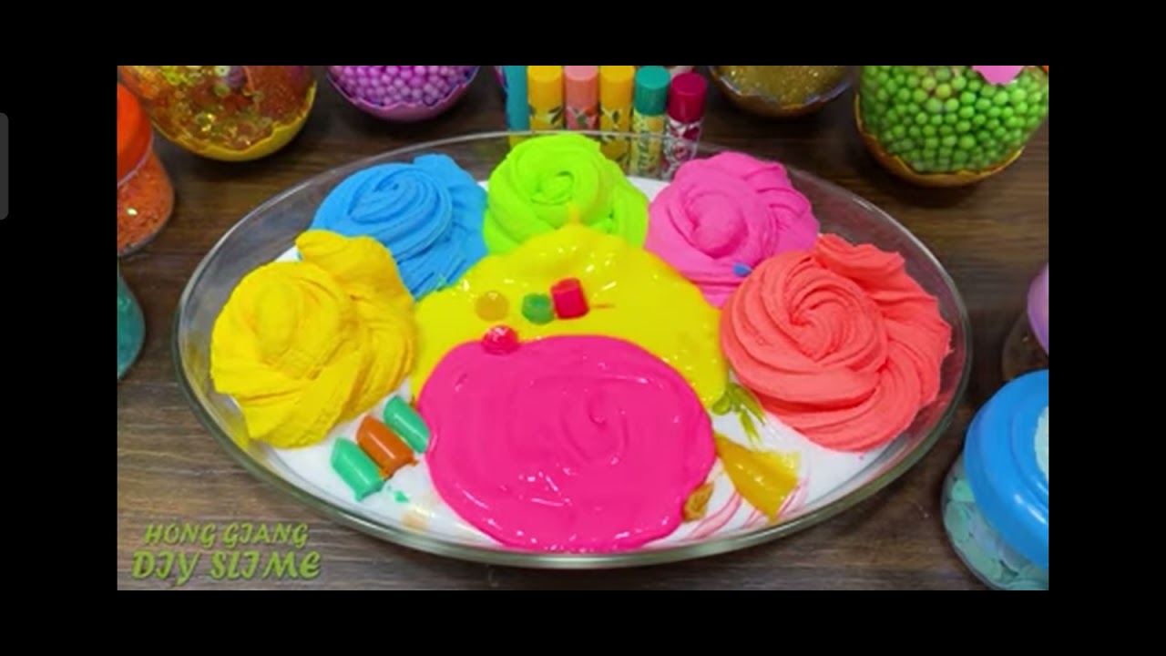 The beautiful slimes and colourful stones - YouTube