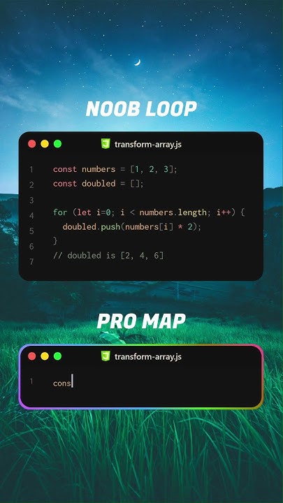 🚀 JavaScript Noob vs Pro method for transforming arrays | #javascript #js #coding - YouTube