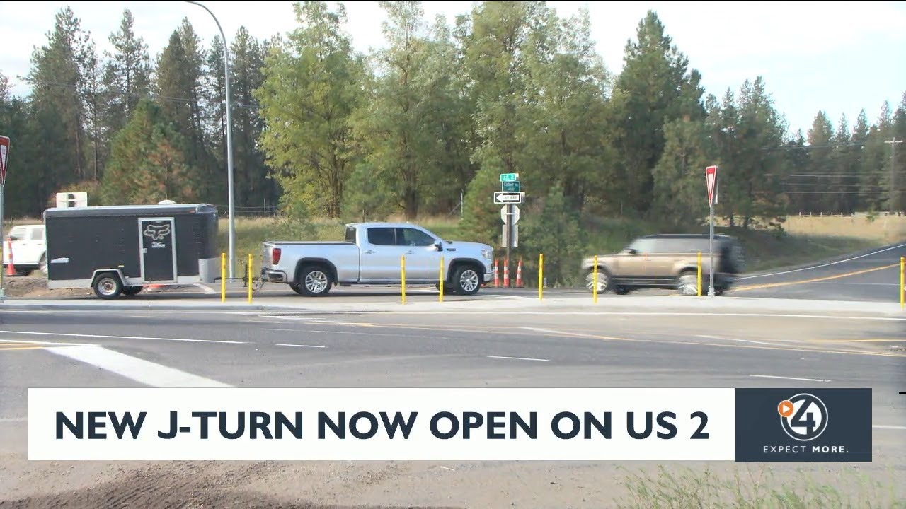 New J-turn open on US 2 - YouTube