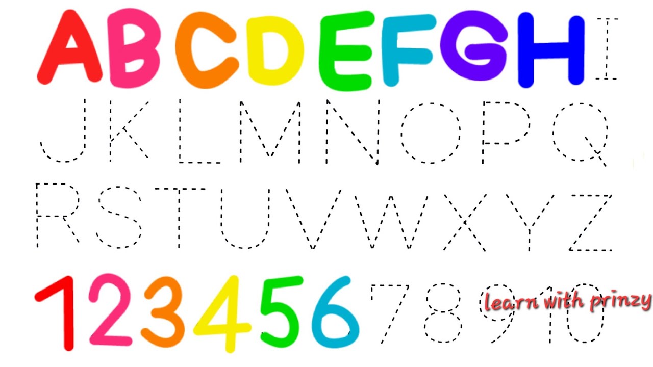 ABC and 123 Tracing for KidsLetters A-Z & Numbers 1-10Learn|A to Z ...