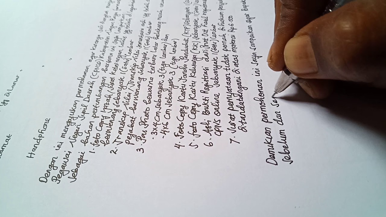 Cara Menulis Rapi dan Indah diatas HVS Kosong - YouTube