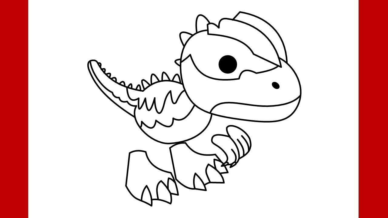 How To draw Dilophosaurus Roblox Adopt Me How To Draw Adopt Me Pets ...