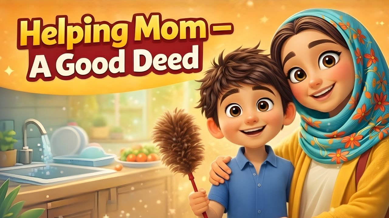 Helping Mom – A Good Deed for Kids | AI Animated Islamic Moral Story ...