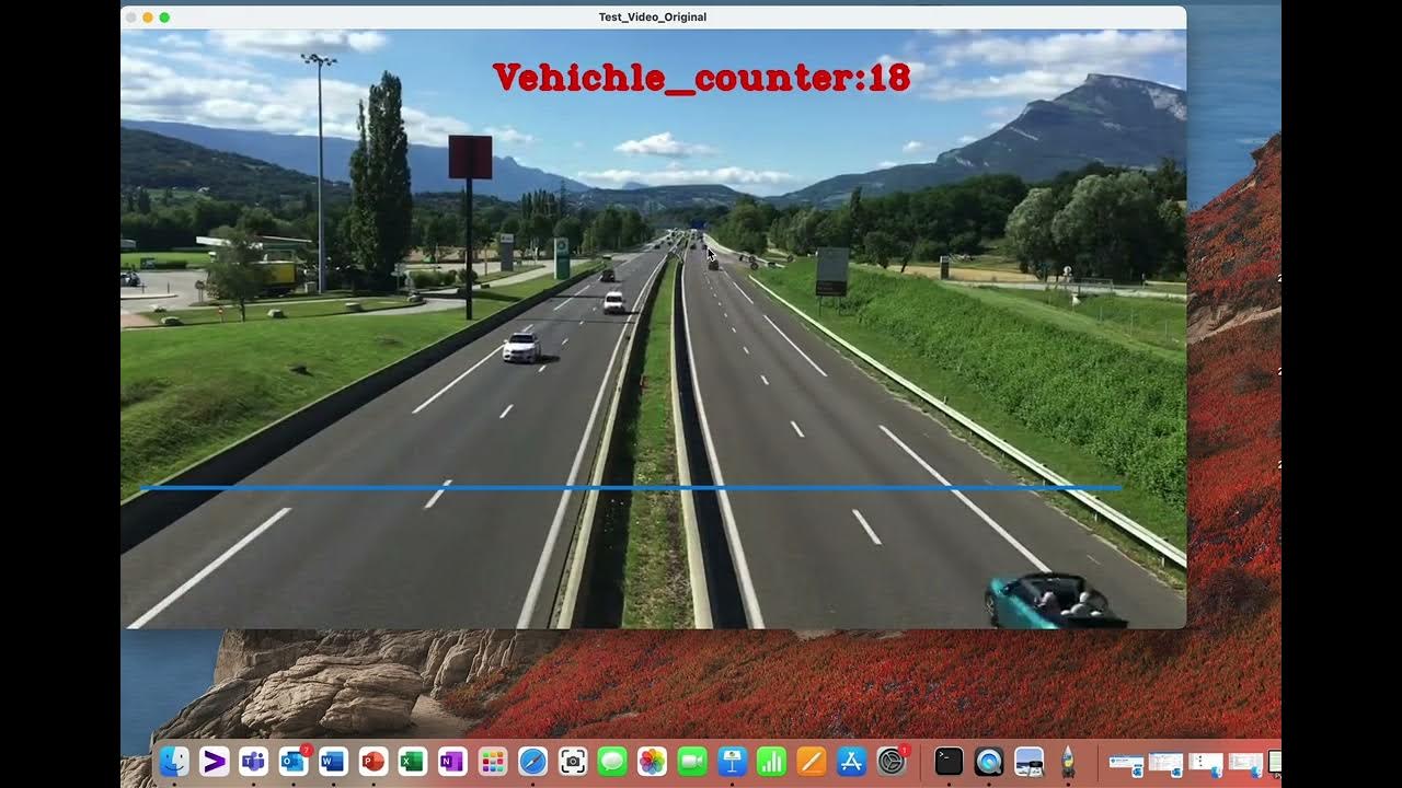 Vehicle counter opencv python - YouTube