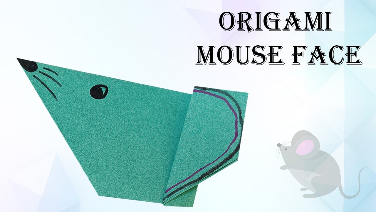 Origami mouse face || How to make mouse face step by step || mouse face ...