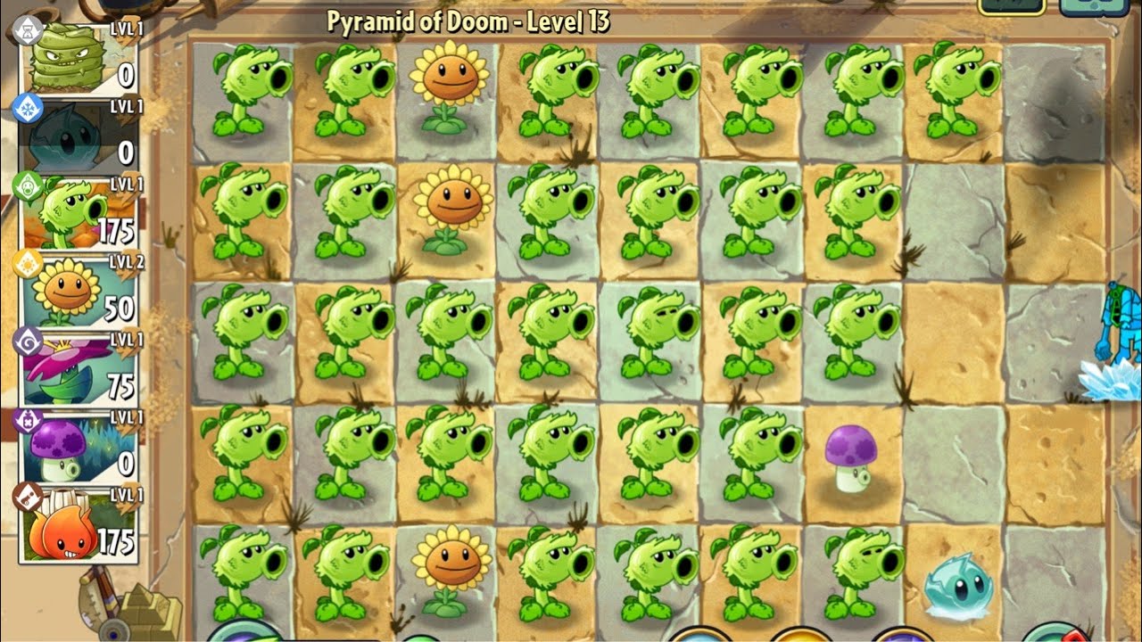 LIVE PLANTS VS ZOMBIES 2 PYRAMID OF DOOM 14-20 - YouTube