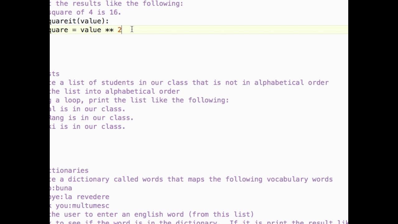 Python Final Review 4 - YouTube