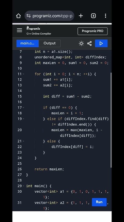 Longest Common Span in Two Binary Arrays | C++ Efficient Solution - YouTube