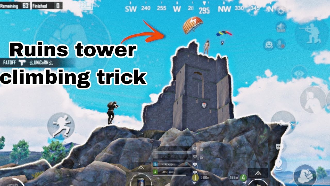 How to climb ruins tower in pubg & BGMI tips and tricks - YouTube