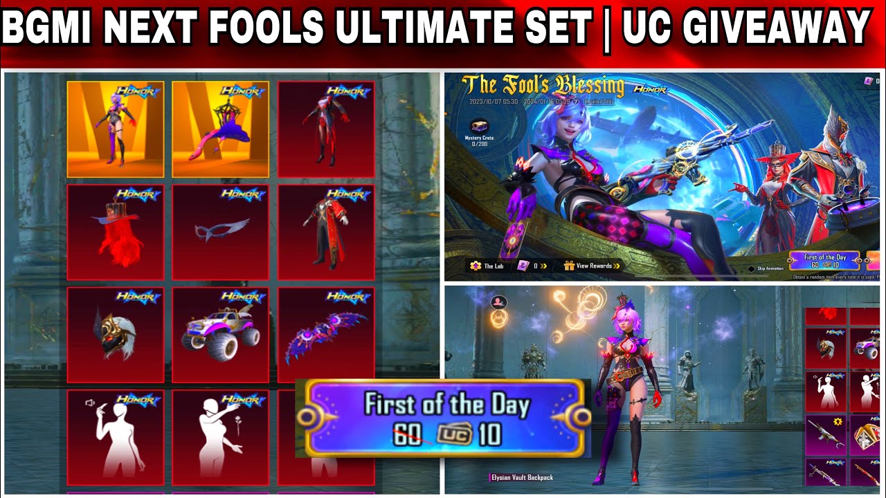 The fools blessing Ultimate set | BGMI Next ultimate set | The fool’s ...