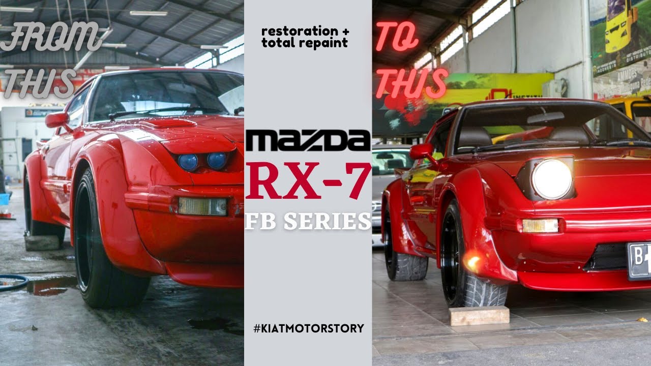 Mazda RX7 FB Restoration and Total Repaint (2/2) - YouTube