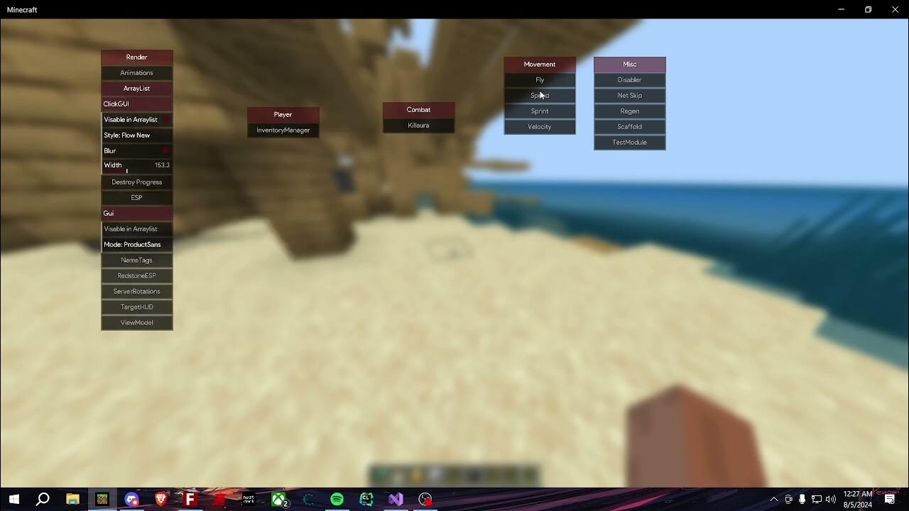 Clickgui customizability -Flow recode - YouTube
