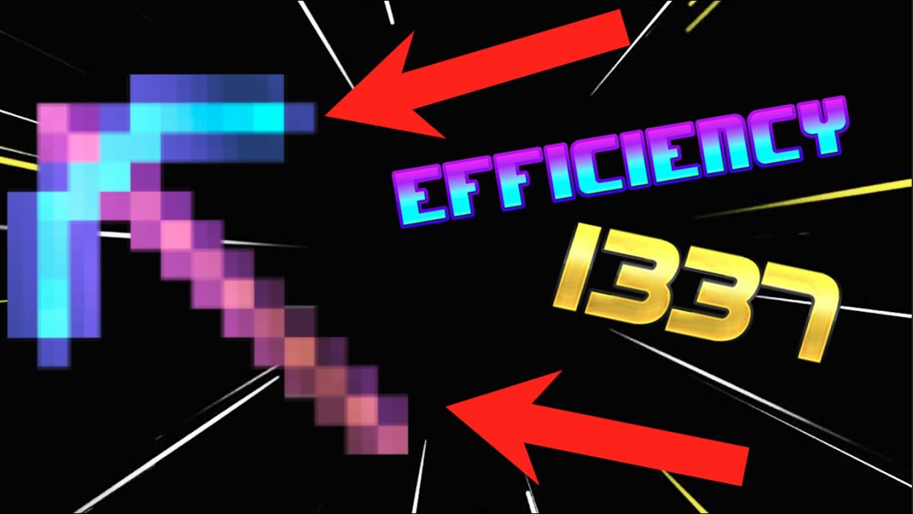 THE MOST POWERFUL PICKAXE IN MINECRAFT (EFFICIENCY 1337) - YouTube
