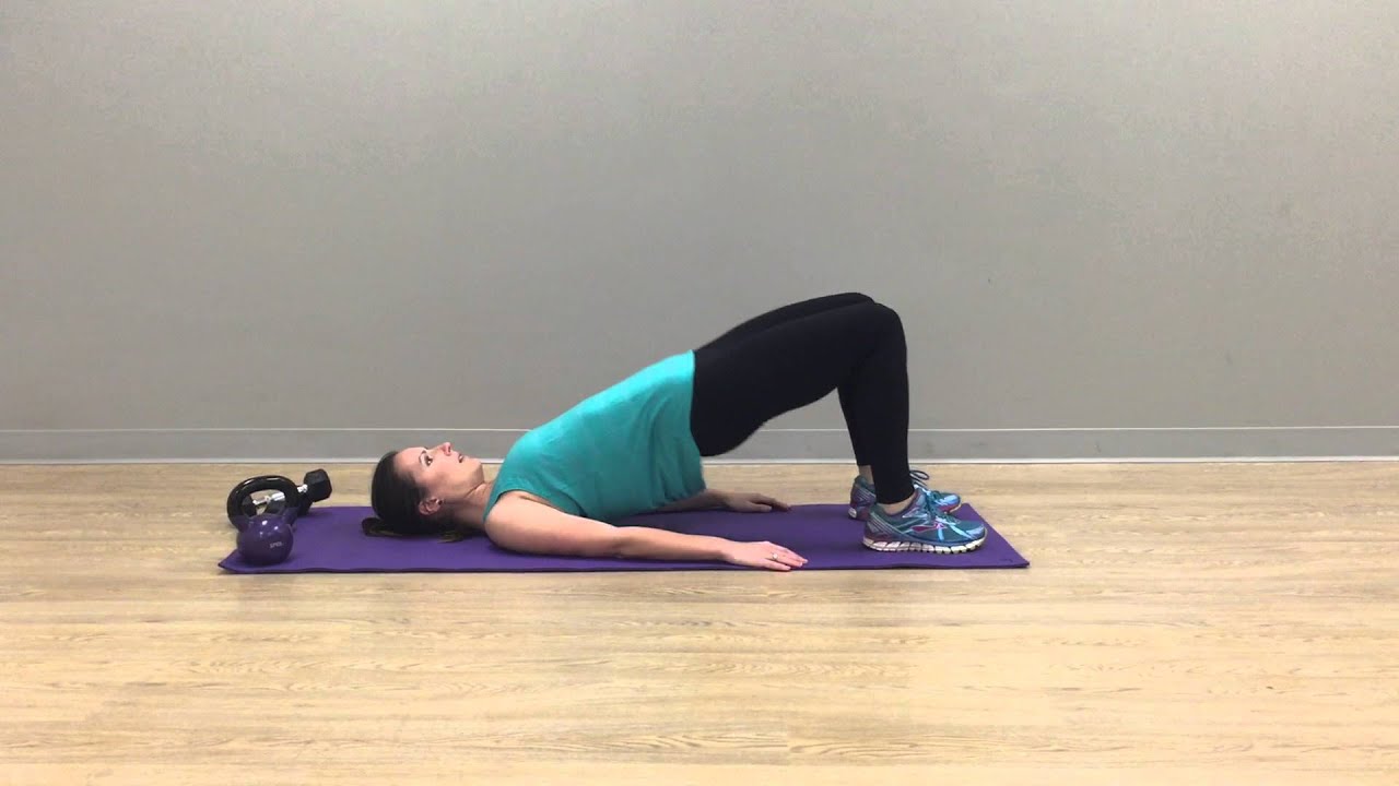 floor hip bridges - YouTube