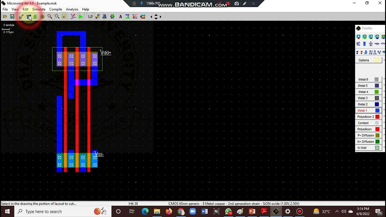 Microwind Simulation 3 Input NAND Gate VLSI - YouTube