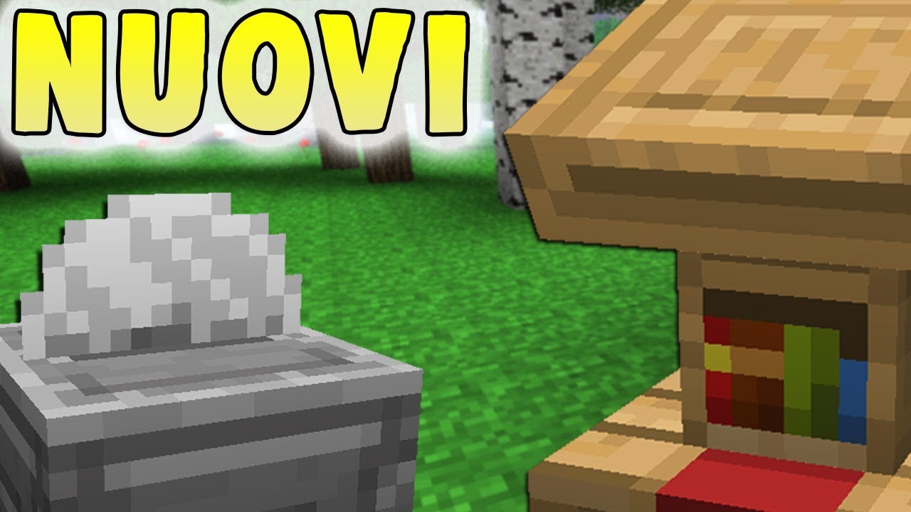 NUOVI 10 BLOCCHI - Leggio, Barile, Campana - Minecraft 1.14 - YouTube