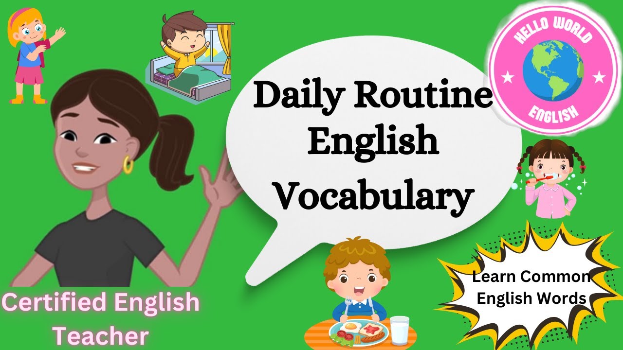 Daily Routine | English Vocabulary Lesson with video - YouTube