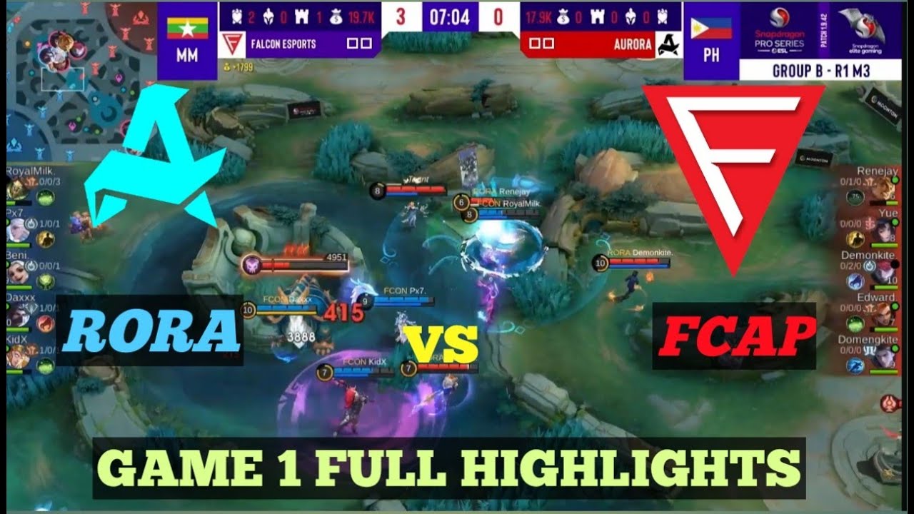 Aurora vs Falcon eSports Game 1 | ESL Snapdragon Mobile Challenge ...