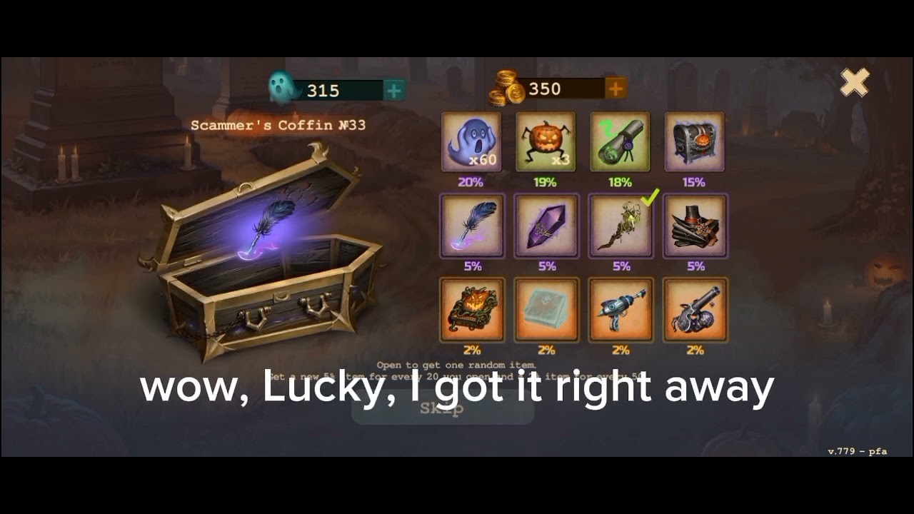 Day r Halloween Event Spin on Scammer's Coffin😊. - YouTube