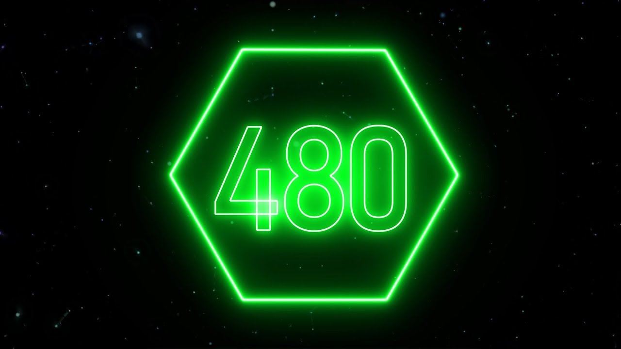 Green Sota Neon Timer 480 Seconds countdown YouTube