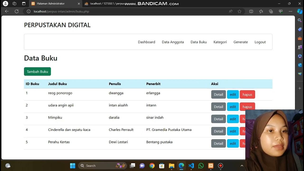 Demo Aplikasi Perpustakaan Digital Berbasis Web - YouTube