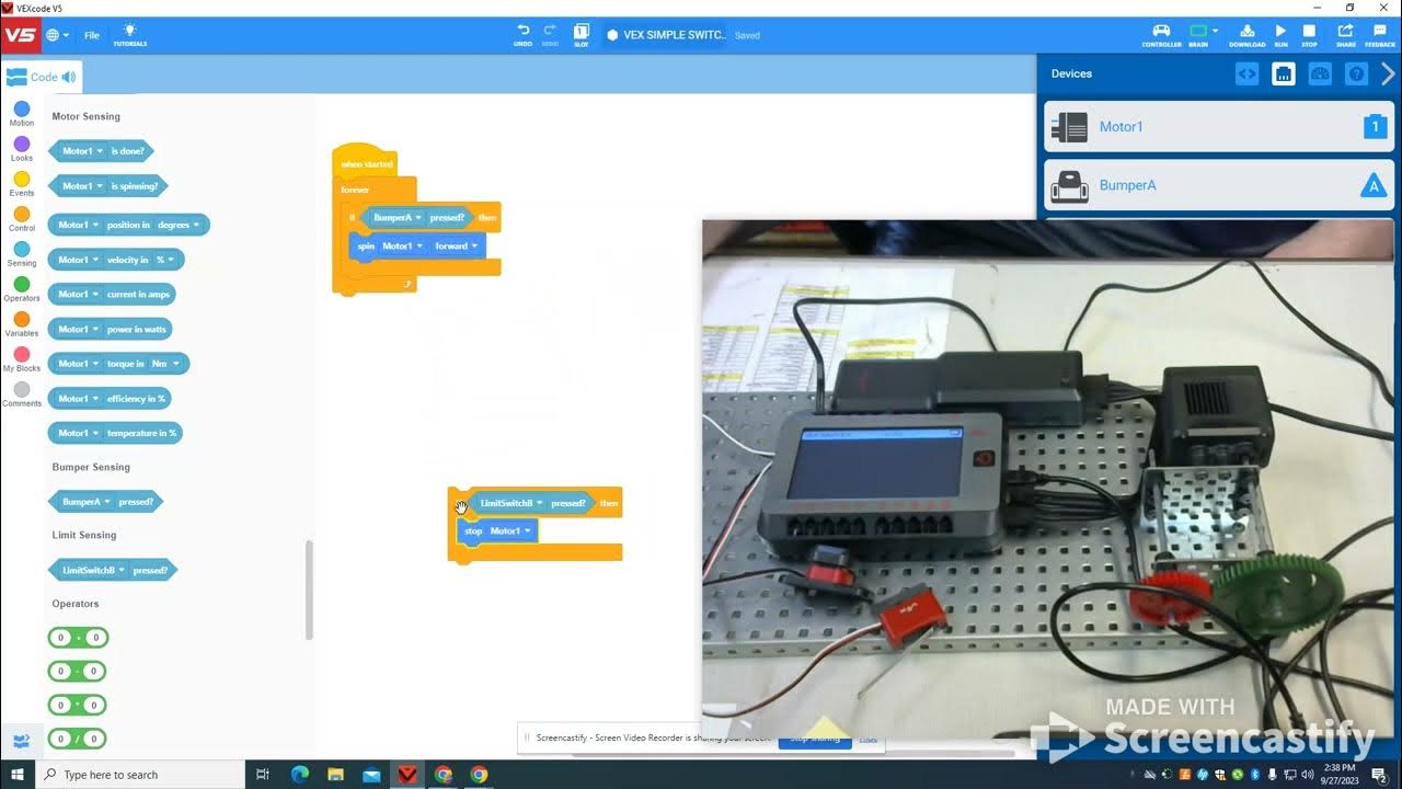 VEX V5 If Statements Bump & Limit Switches Programming - YouTube