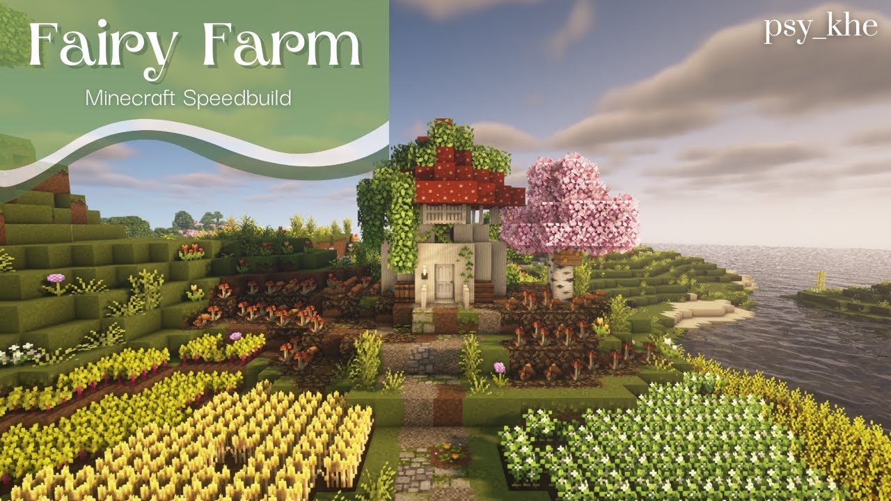 {Minecraft} Small Fairy Farm 🌾🧚 Fairycore Speed Build w/ CIT Packs ...