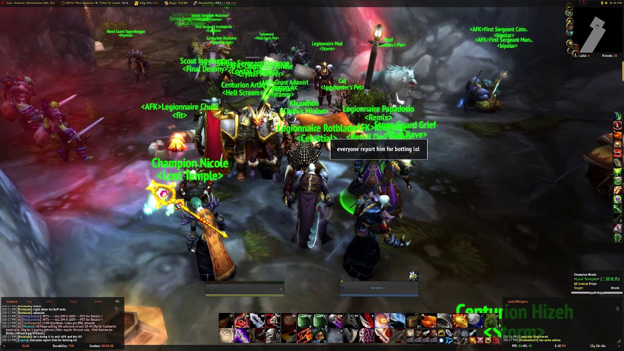 [WoW Classic] Anti-AFK AV botter caught. - YouTube