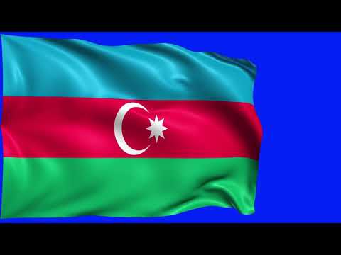 Azerbaijan Flag 4 | Green screen 4K HD  Video | Animated YouTube | No Copyright | Royalty-Free