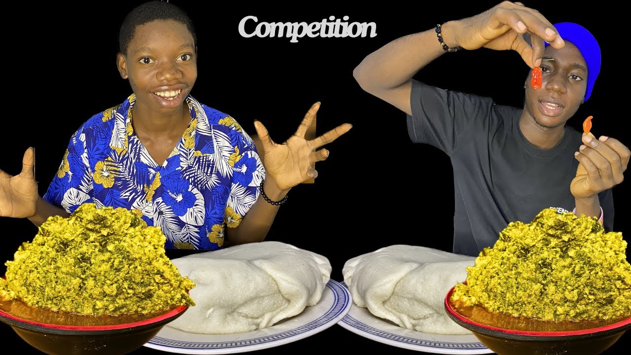Crazy Food Eating Competition || Egusi Soup and Fufu Eating Challenge ...